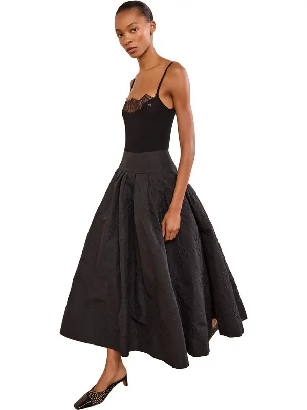Ulla Johnson Angelique Cloque Skirt - Noir