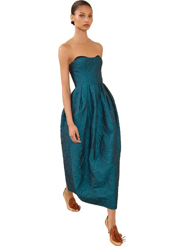 Ulla Johnson Katerina Strapless Cloque Dress - Beryl
