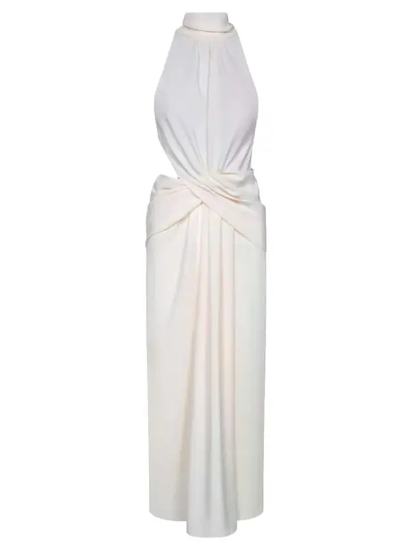 Johanna Ortiz Retro Drape Maxi Dress - Neutrals