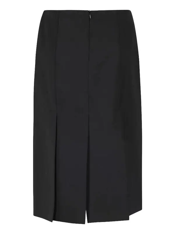 Seventy Midi Pleated Detail Pencil Skirt - Black