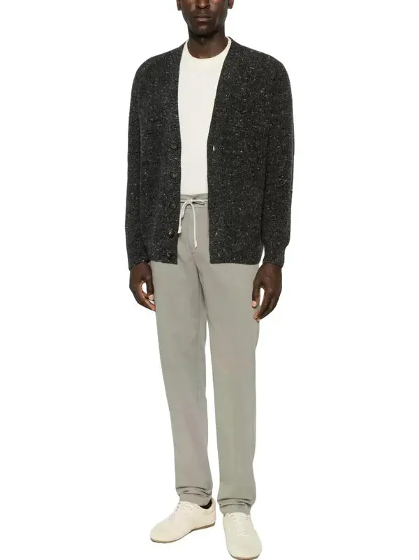Eleventy Drawstring-waist Pleated Trousers - Grey