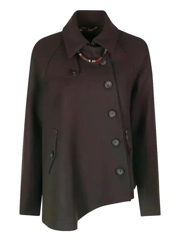 BAZAR DELUXE Oversized Button-up Jacket - Brown