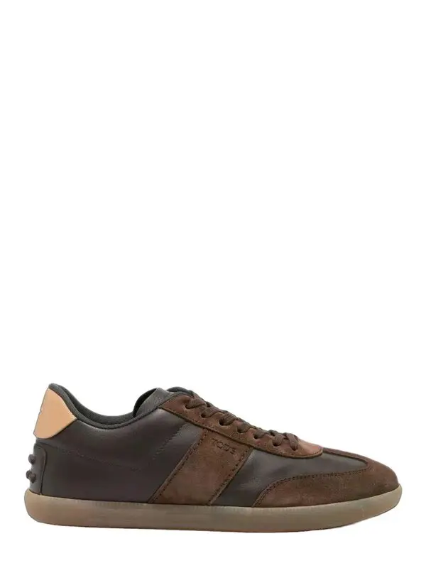 TOD'S Paneled Suede Sneakers - Brown