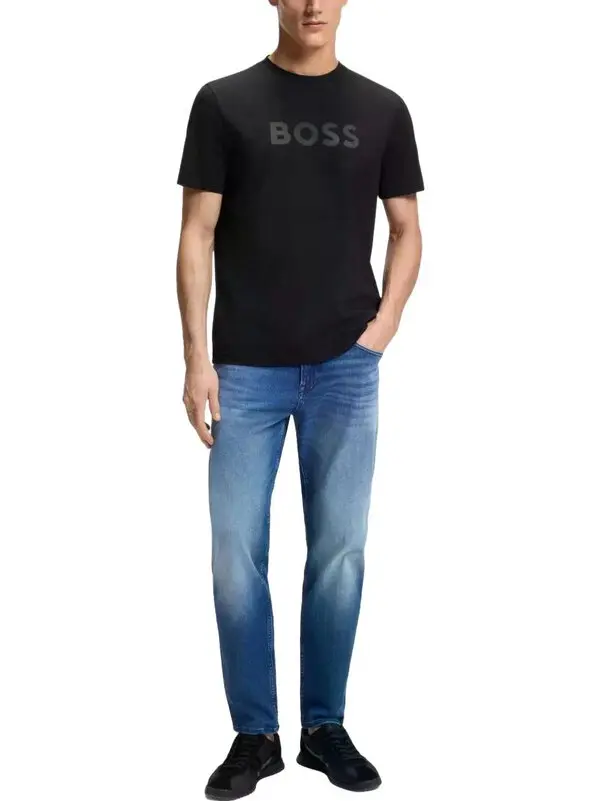 BOSS Regular-fit Cotton T-shirt With Modern Logo - Black