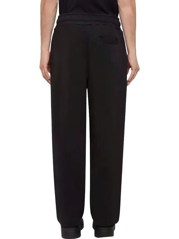 LANEUS Loose-fit Pleated Track Pants - Black