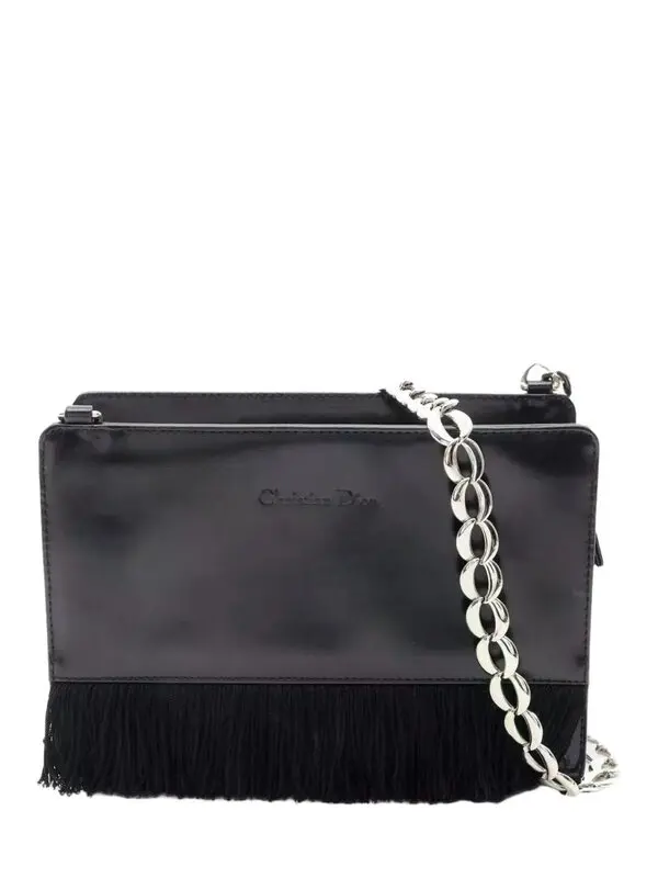 Dior 2010s Fringe Chain Shoulder Bag - Black