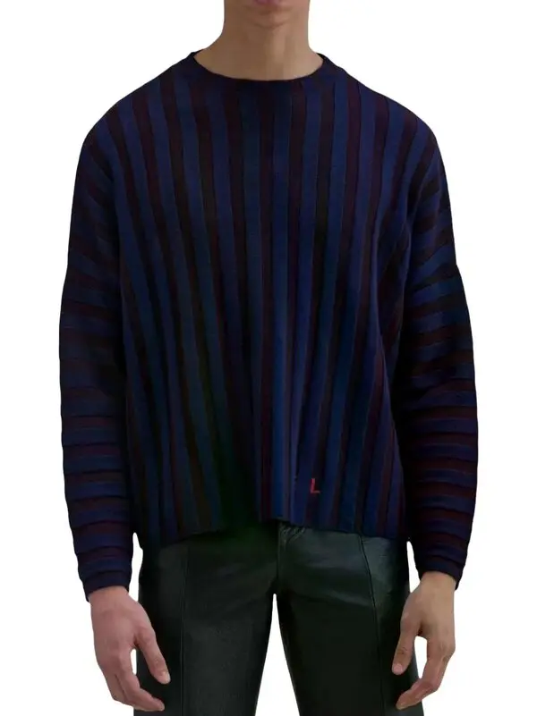 Eckhaus Latta Ribbed-knit Sweater - Blue