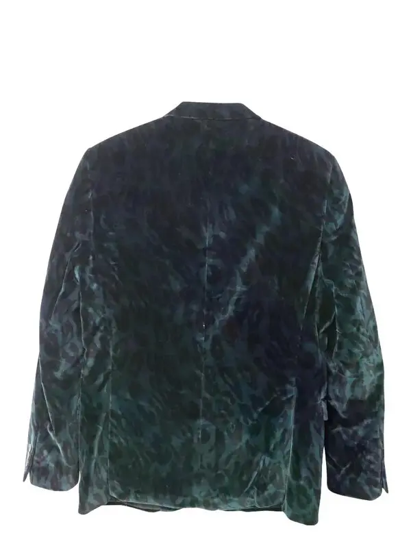 Versace Animal-print Velvet Blazer - Green