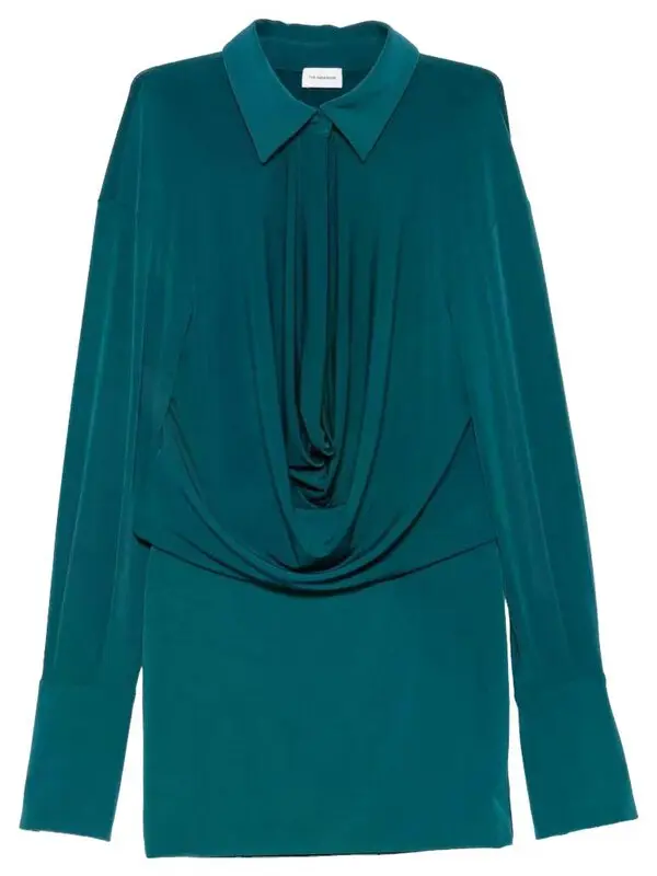 Andamane The Attico Lilia Long-sleeve Mini Dress - Blue
