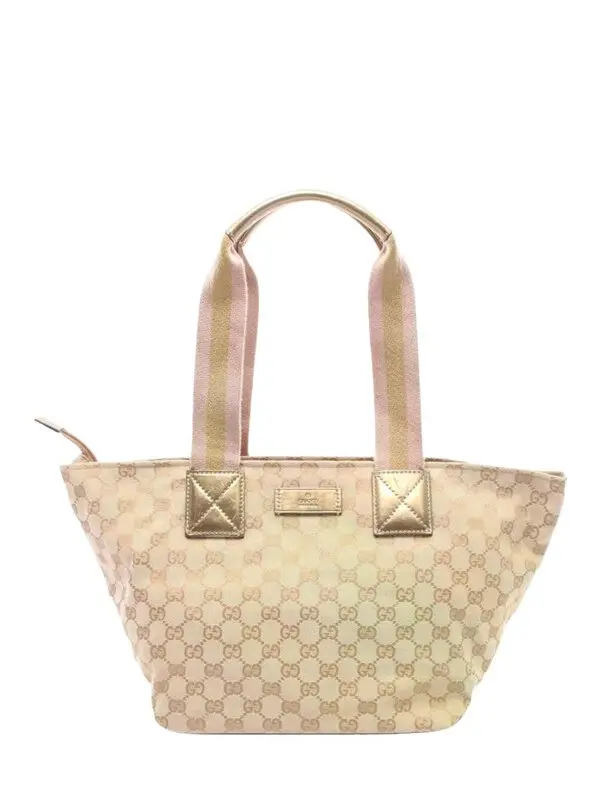 Gucci Gg Canvas Sherry Line Tote Bag - Neutrals