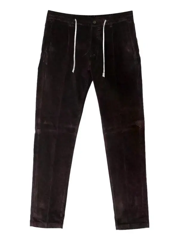 Eleventy Corduroy Drawstring Trousers - Purple