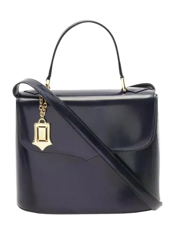 Saint Laurent Leather Tote Bag - Blue