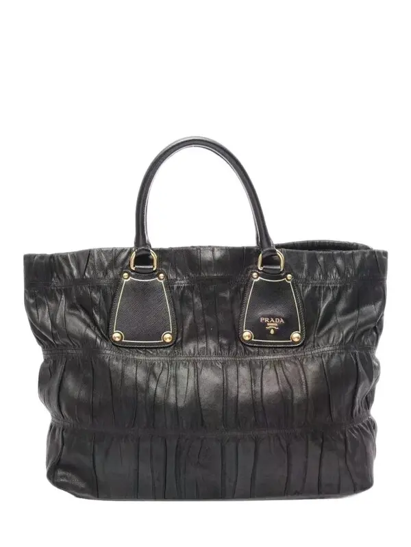 Prada Gaufre Saffiano Tote Bag - Black