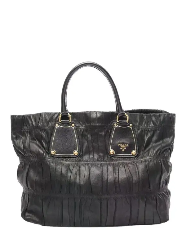 Prada Gaufre Saffiano Tote Bag - Black