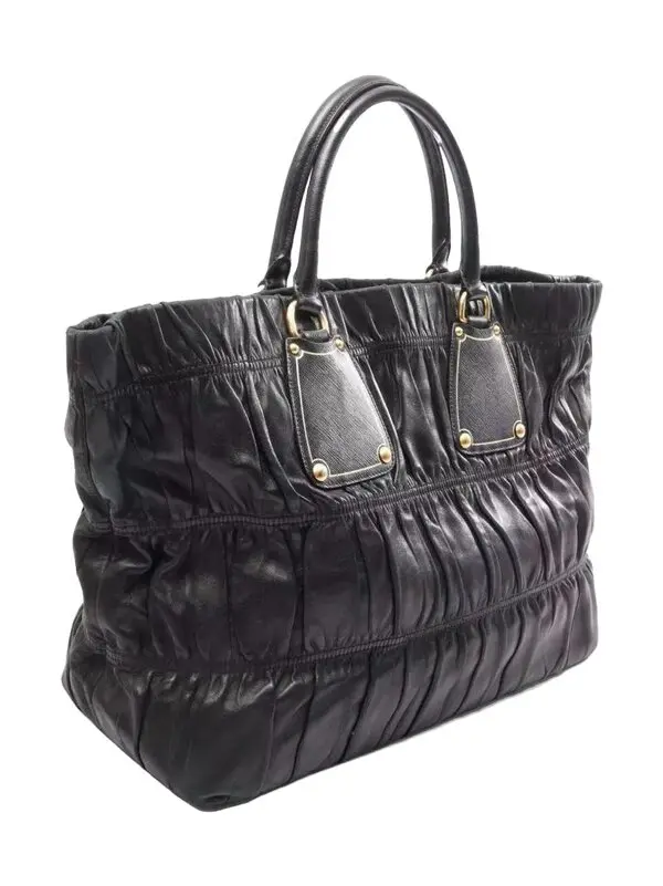 Prada Gaufre Saffiano Tote Bag - Black