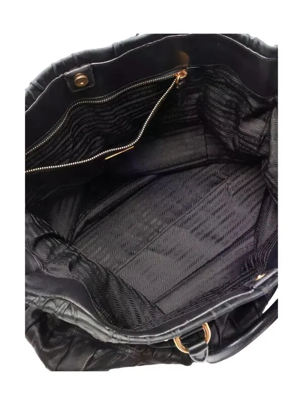 Prada Gaufre Saffiano Tote Bag - Black
