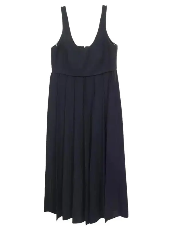 Hermès Sleeveless Pleated Midi Dress - Blue