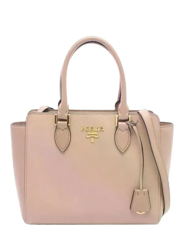 Prada Saffiano Leather Tote Bag - Pink