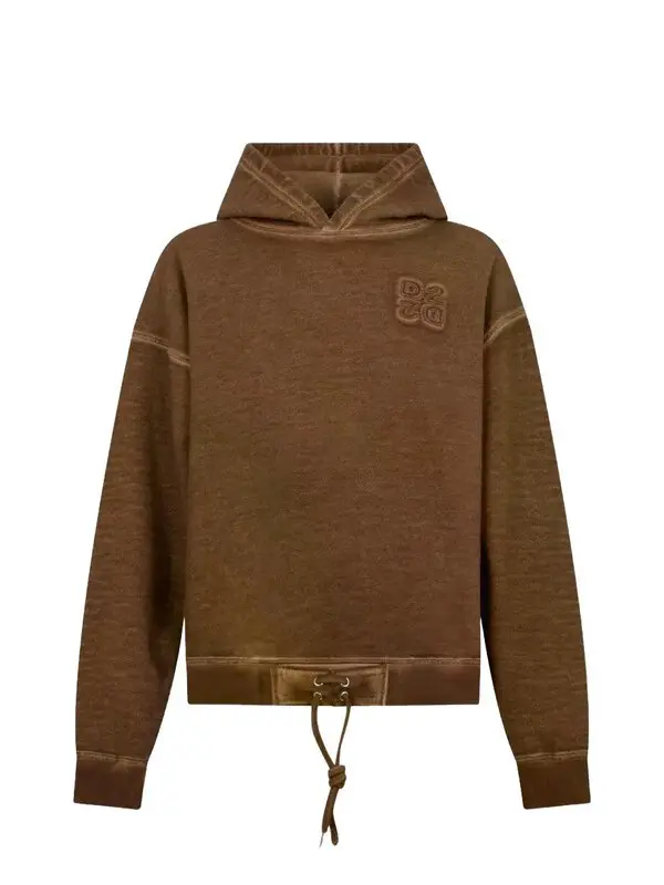 Dsquared2 Upside Down Relaxed Fit Hoodie - Brown