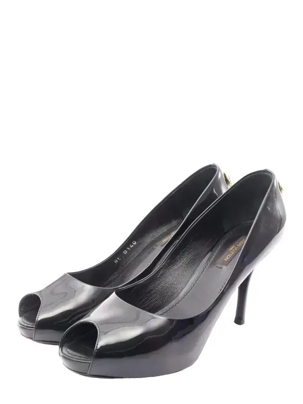 LOUIS VUITTON 2010 Aureary Line Open-toe Pumps - Black