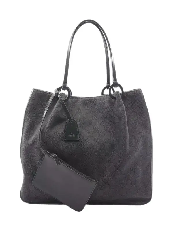 Gucci Gg Pattern Tote Bag - Black