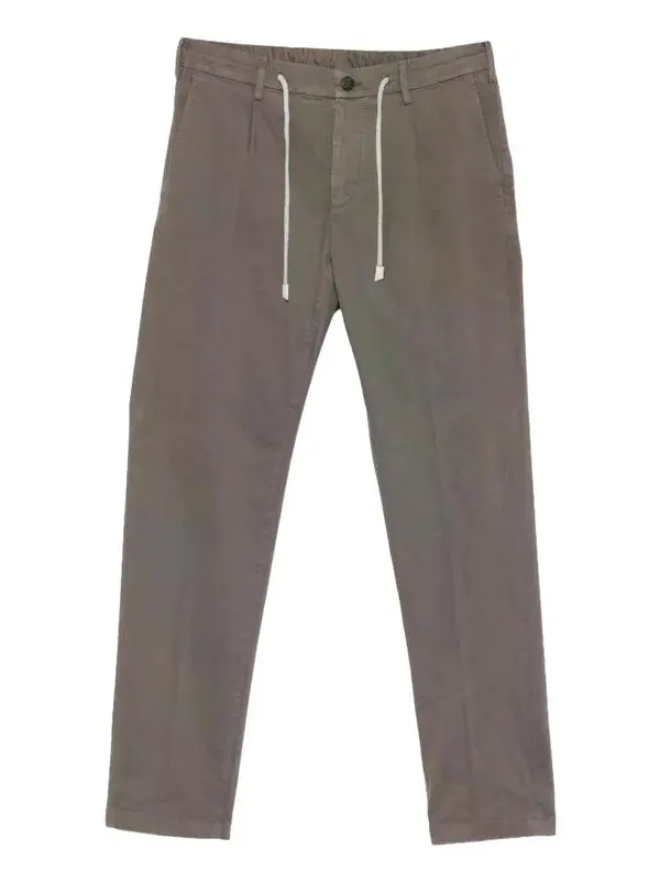 Eleventy Drawstring Pleated Trousers - Grey