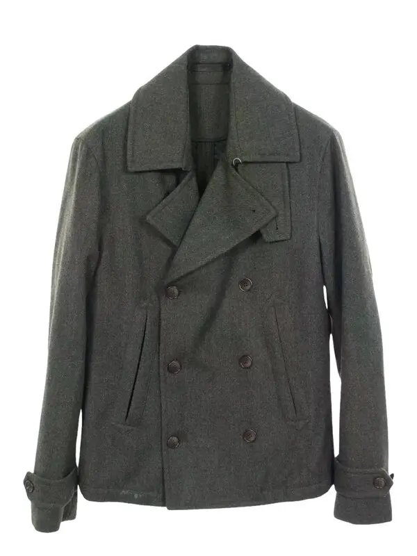 Giorgio Armani Double-breasted Twill Jacket - Green