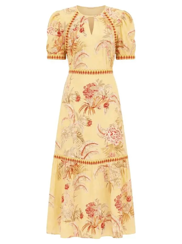 RAISHMA Mavis Floral Dress - Yellow