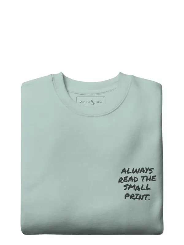 ANCHOR & CREW Organic Cotton Sweatshirt With Printed Text Detail - Blue