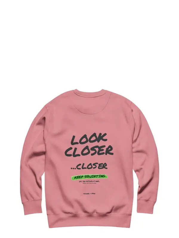 ANCHOR & CREW Small Print Annotations" Organic Cotton Sweatshirt - Pink