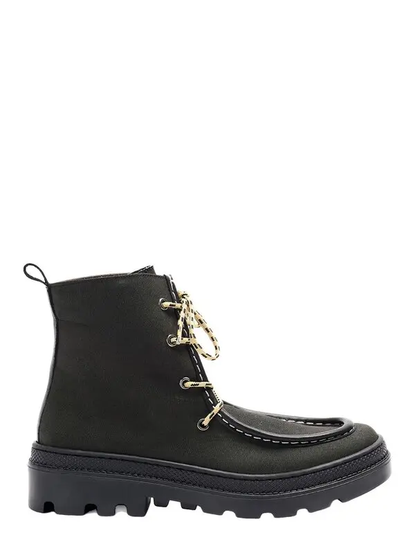 NAGUISA Lucila Olive Wax Ankle Boot - Green
