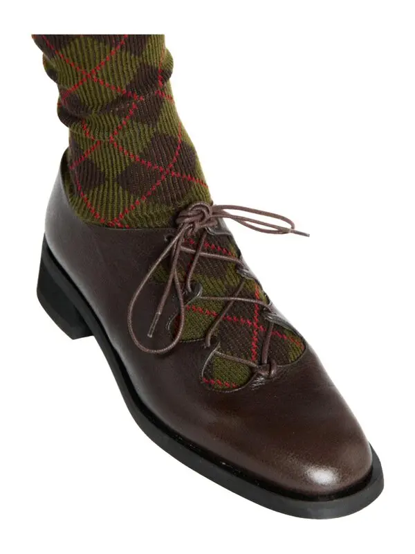 NAGUISA Matea Dark Lace-up Shoes - Brown