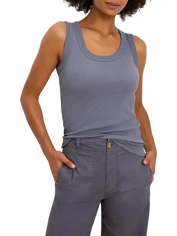 NIC+ZOE Ribbed Tank Top - Bluestone