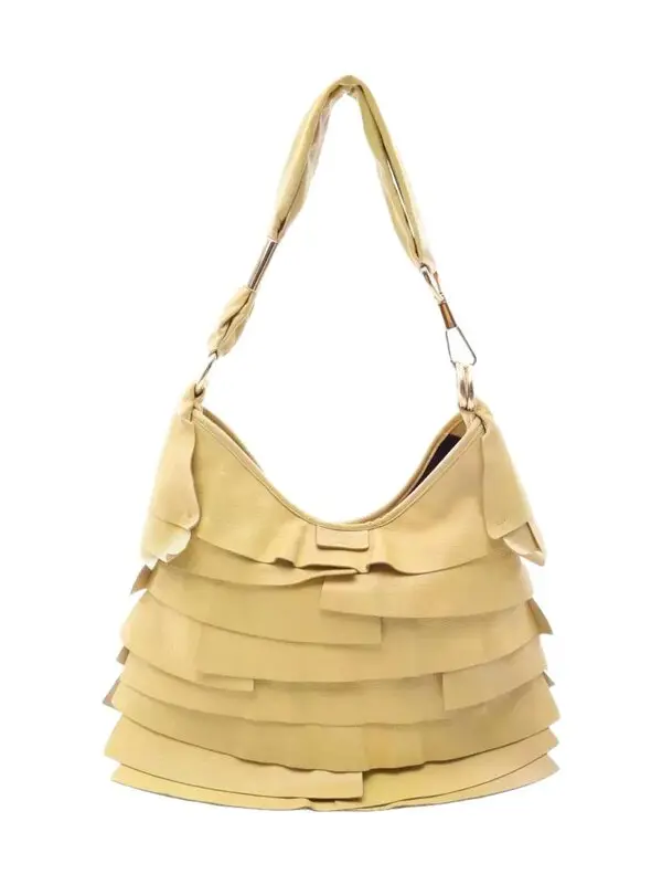Saint Laurent 2000 Saint-tropez Ruffled Shoulder Bag - Neutrals