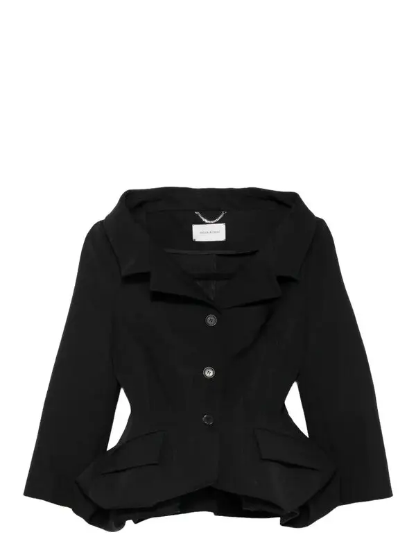 Magda Butrym Off-shoulder Peplum Jacket - Black