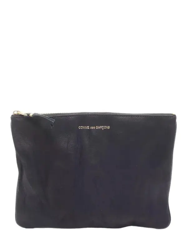 Comme Des Garçons Leather Pouch Bag - Black