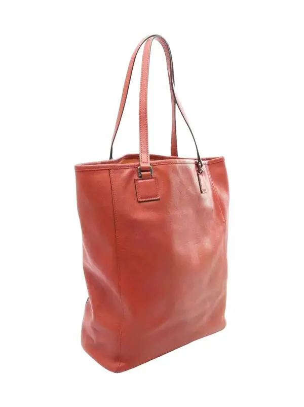 Loewe 2010s Anagram Leather Tote Bag - Red