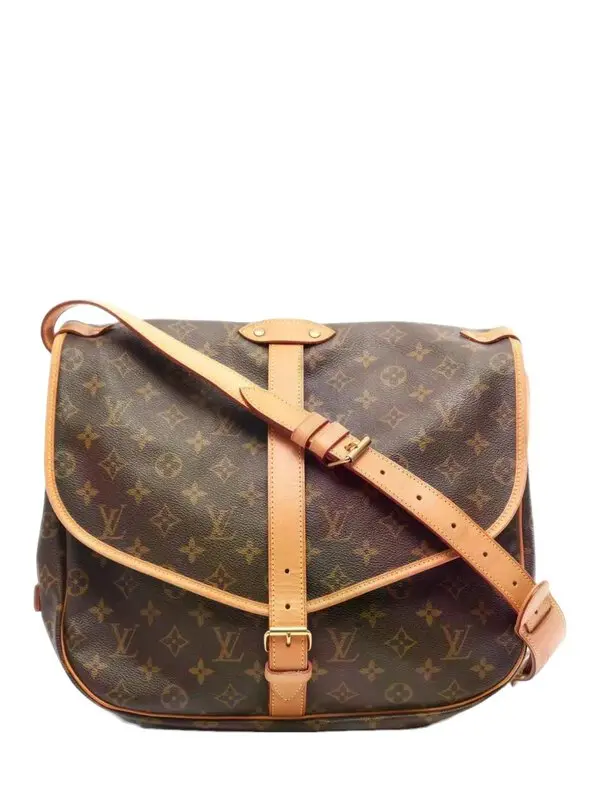 LOUIS VUITTON Monogram Canvas Saumur 35 Shoulder Bag - Brown