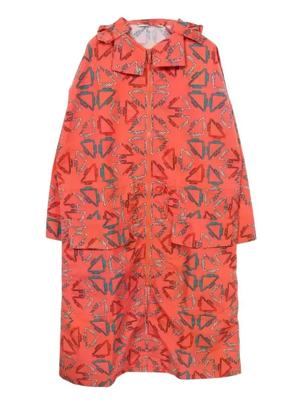 Hermès Long Hooded Coat - Orange