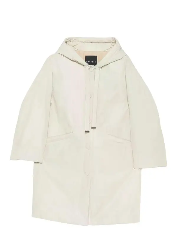 ROSSO 35 Hooded Drawstring Coat - Neutrals
