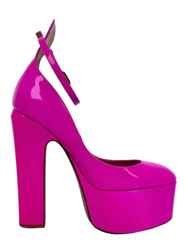 Valentino Garavani Patent Leather Platform Pumps - Pink