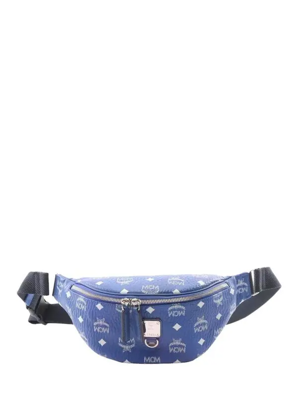 Mcm 2010s Visetos Monogram Belt Bag - Blue