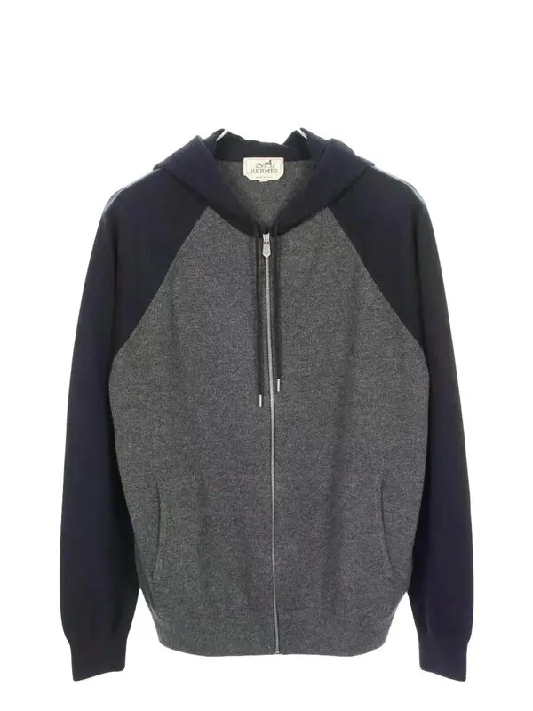 Hermès Knit Zip-up Hoodie - Grey