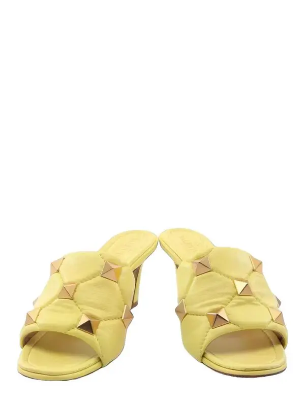 Valentino Garavani Quilted Leather High Heel Sandals - Yellow