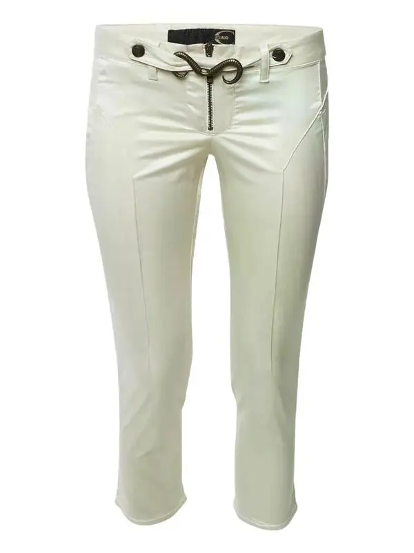 Just Cavalli Capri Lace-up Trousers - Neutrals