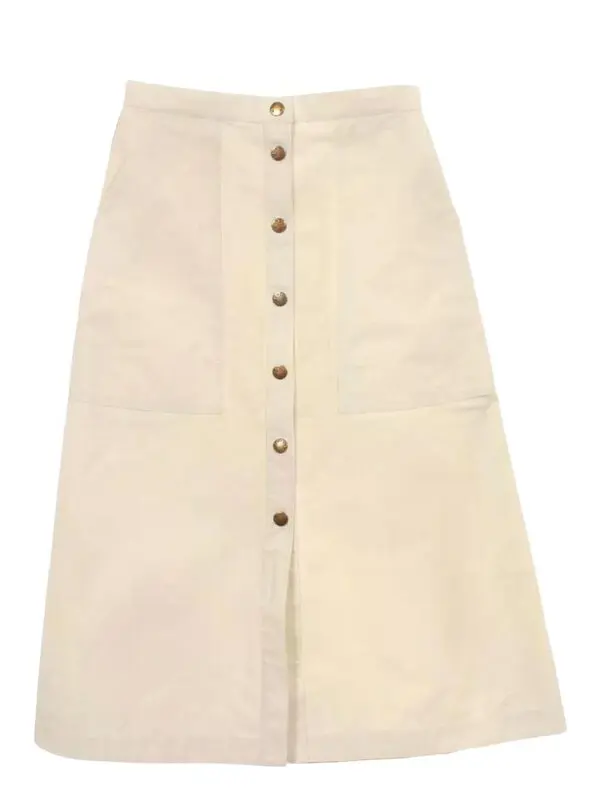 Moncler 2000s A-line Button-up Skirt - Neutrals
