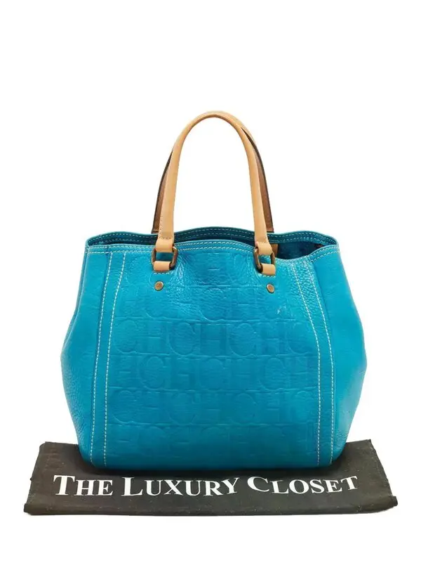 Carolina Herrera Matryoshka Monogram Tote Bag - Blue