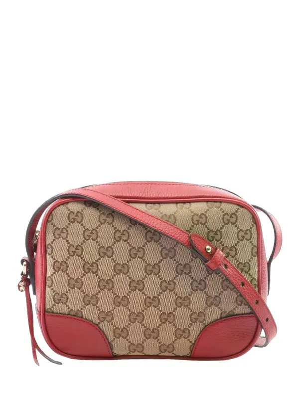 Gucci 2010s Bree Gg Canvas Shoulder Bag - Red
