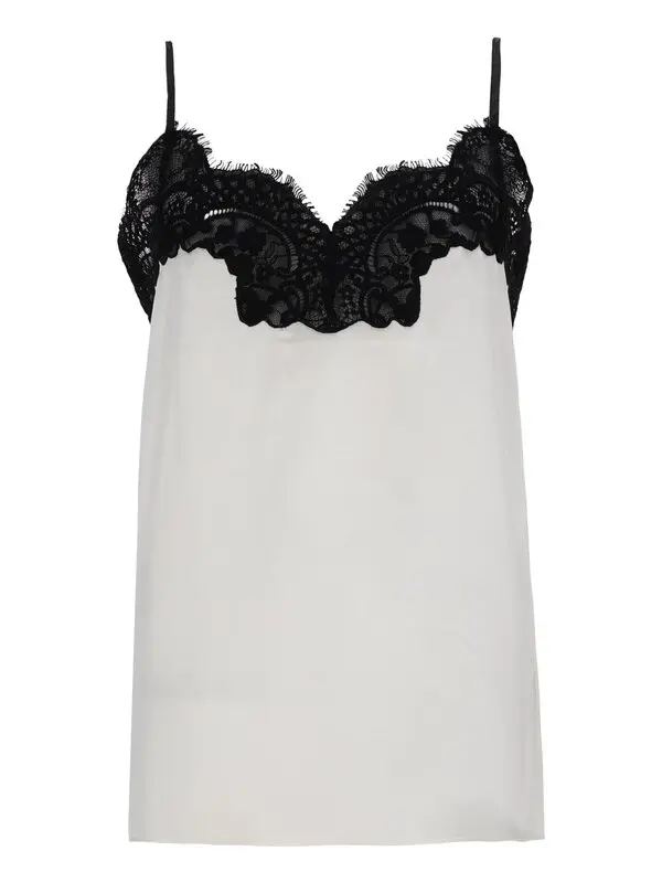 Co Silk And Lace Top - Ivory