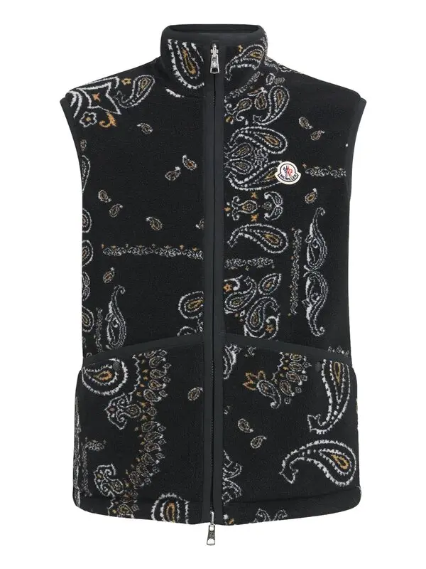 Moncler Reversible Paisley Padded Gilet - Grey